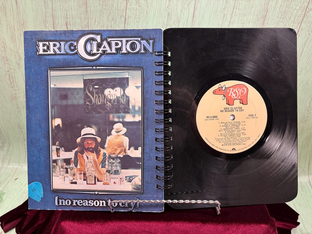 Eric Clapton Upcycled Vinyl Record Notebook - Music Lover Gift - Etsy