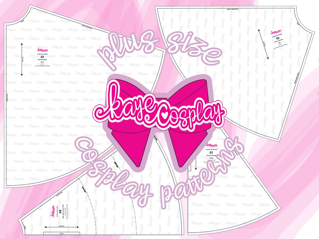 Plus-size 5 Panel Circle Skirt Cosplay Pattern | PDF Download Digital ...