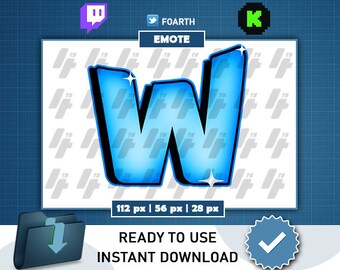 RED W Emote Twitch Emote KICK Emote Discord Emote Facebook Emote ...