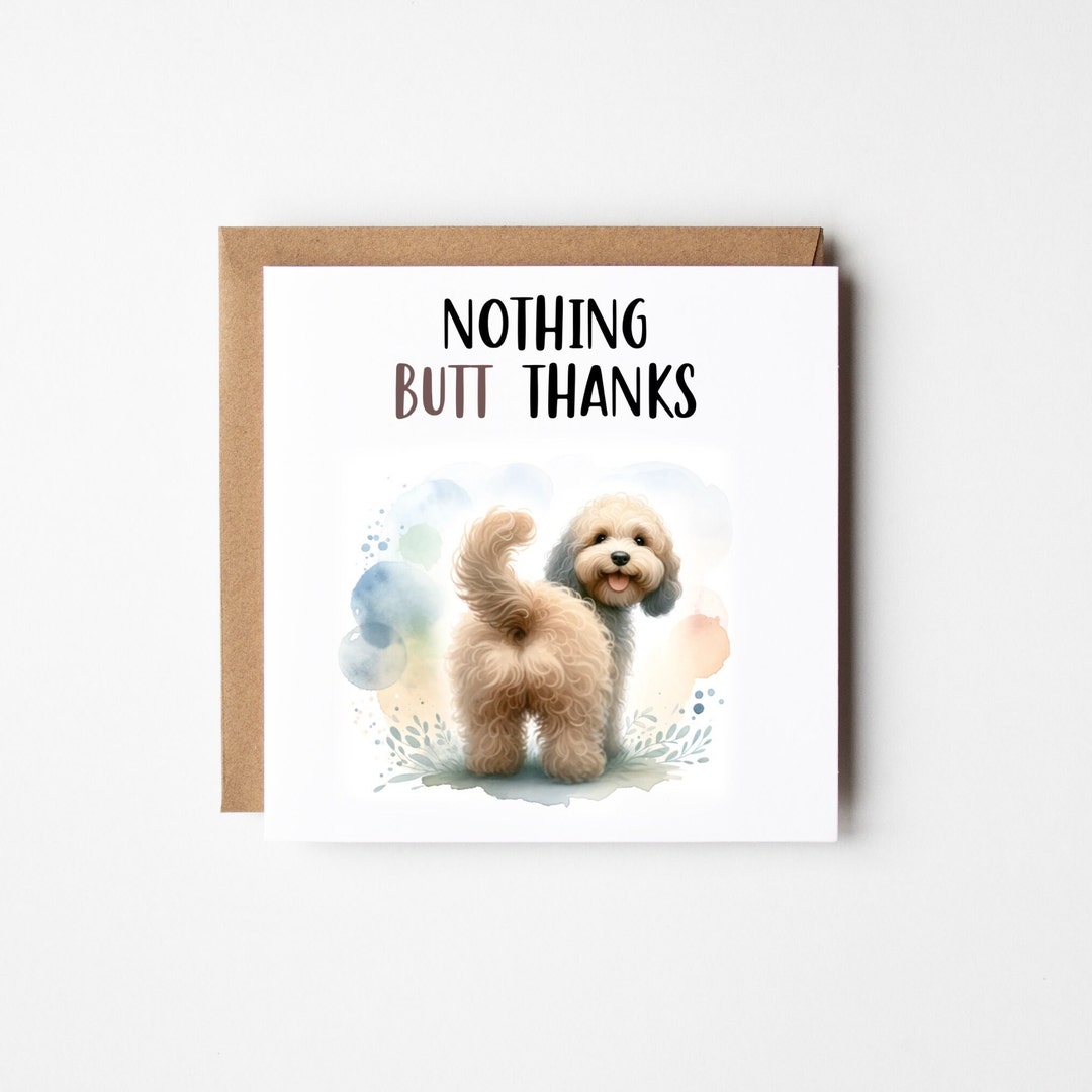 Cockapoo Thank You Card Funny Cockapoo Card Cute Cockapoo Card Card for ...