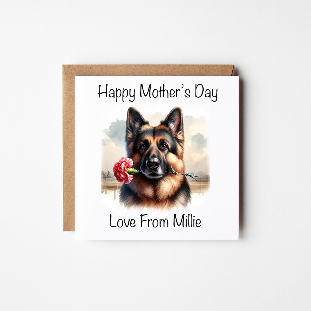 Personalised German Shepherd Mother's Day Card Card From the Dog Dog ...
