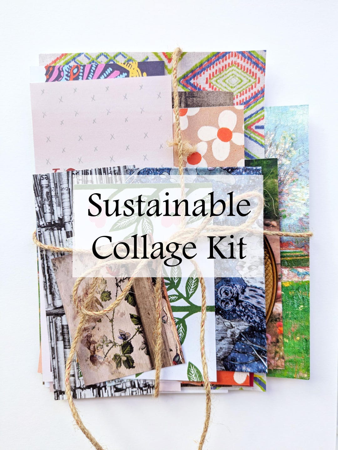 Sustainable Collage Kit for Craft, Scrapbook, Junk Journal, Zines, Etc ...