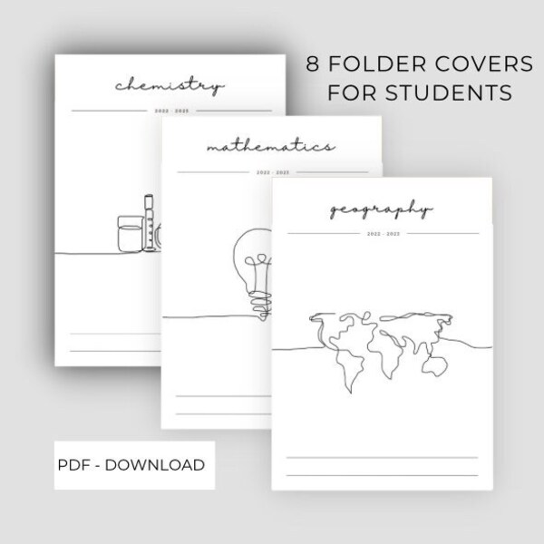 School Students Folder Covers - Etsy