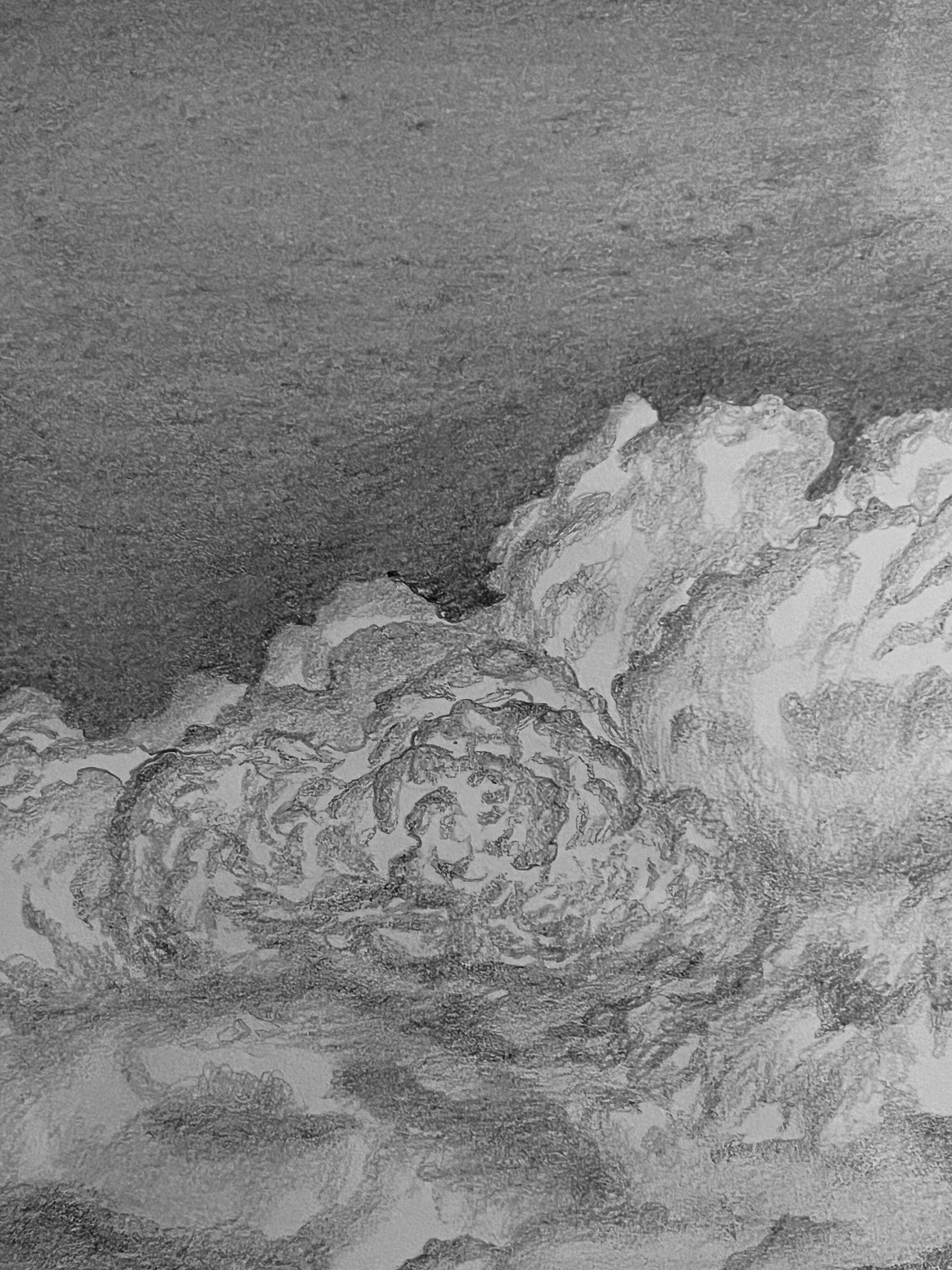 Clouds Pencil Drawing Wall Art Sketch Black and White - Etsy