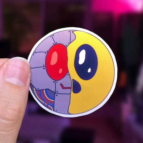 Robot Face Sticker - Etsy