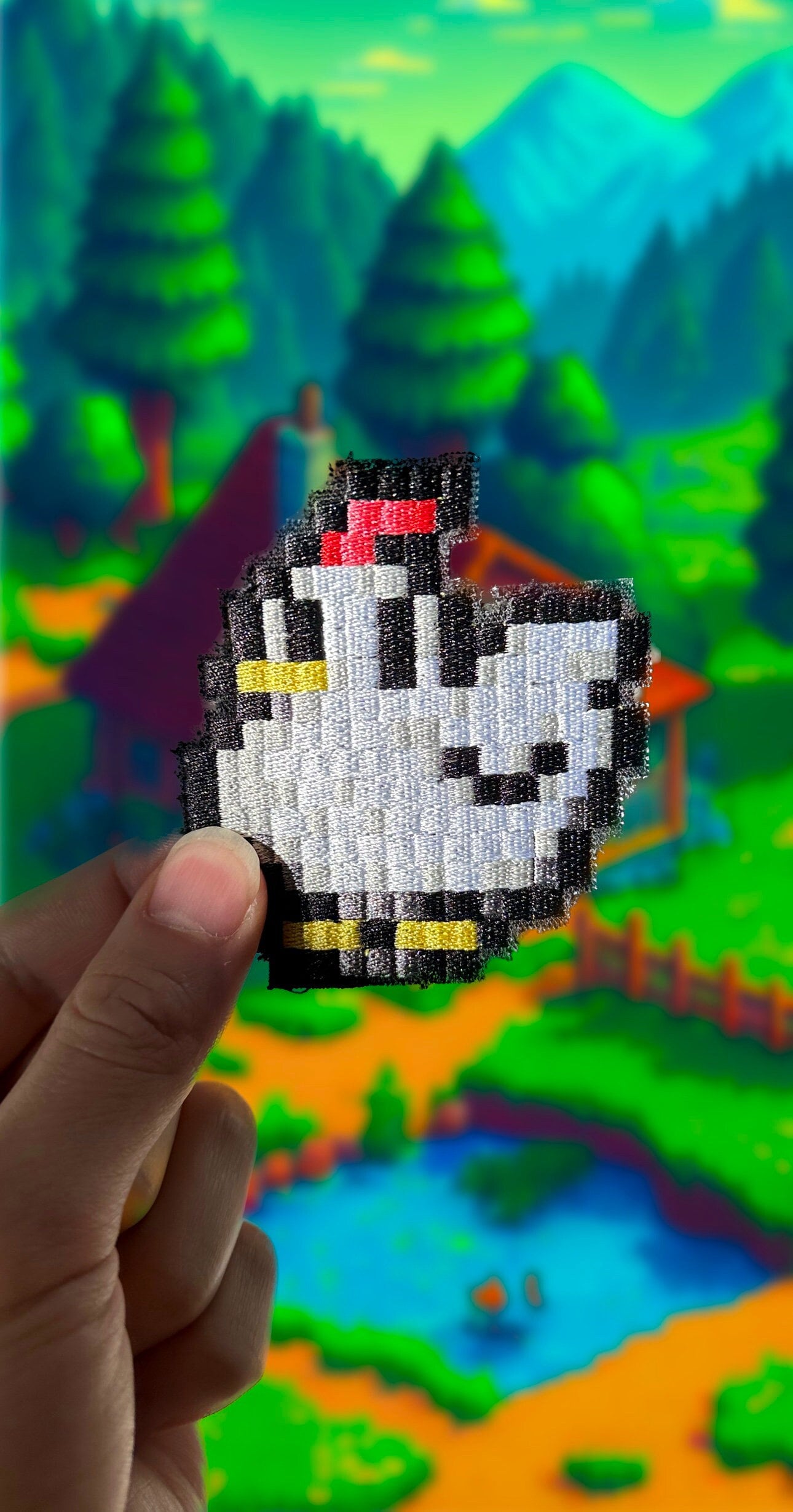 Stardew Valley Chicken Patch, Stardew Valley Gift, Gamer Gift, Cute Chicken, Birthday Gift ...