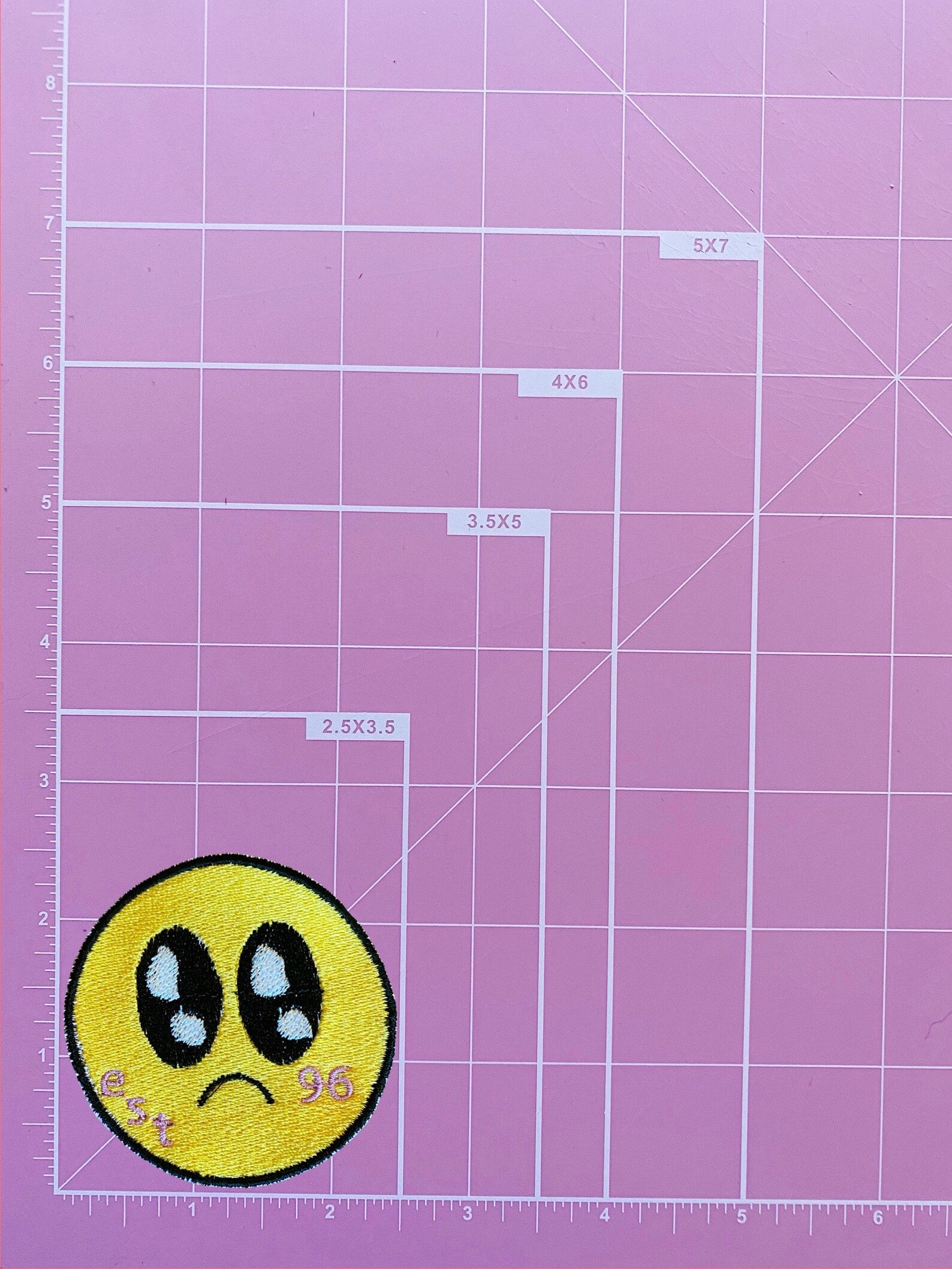 Sad Face Patch, Sad Patch, 1996 Patch, Smiley Patch, Unhappy, Sad ...