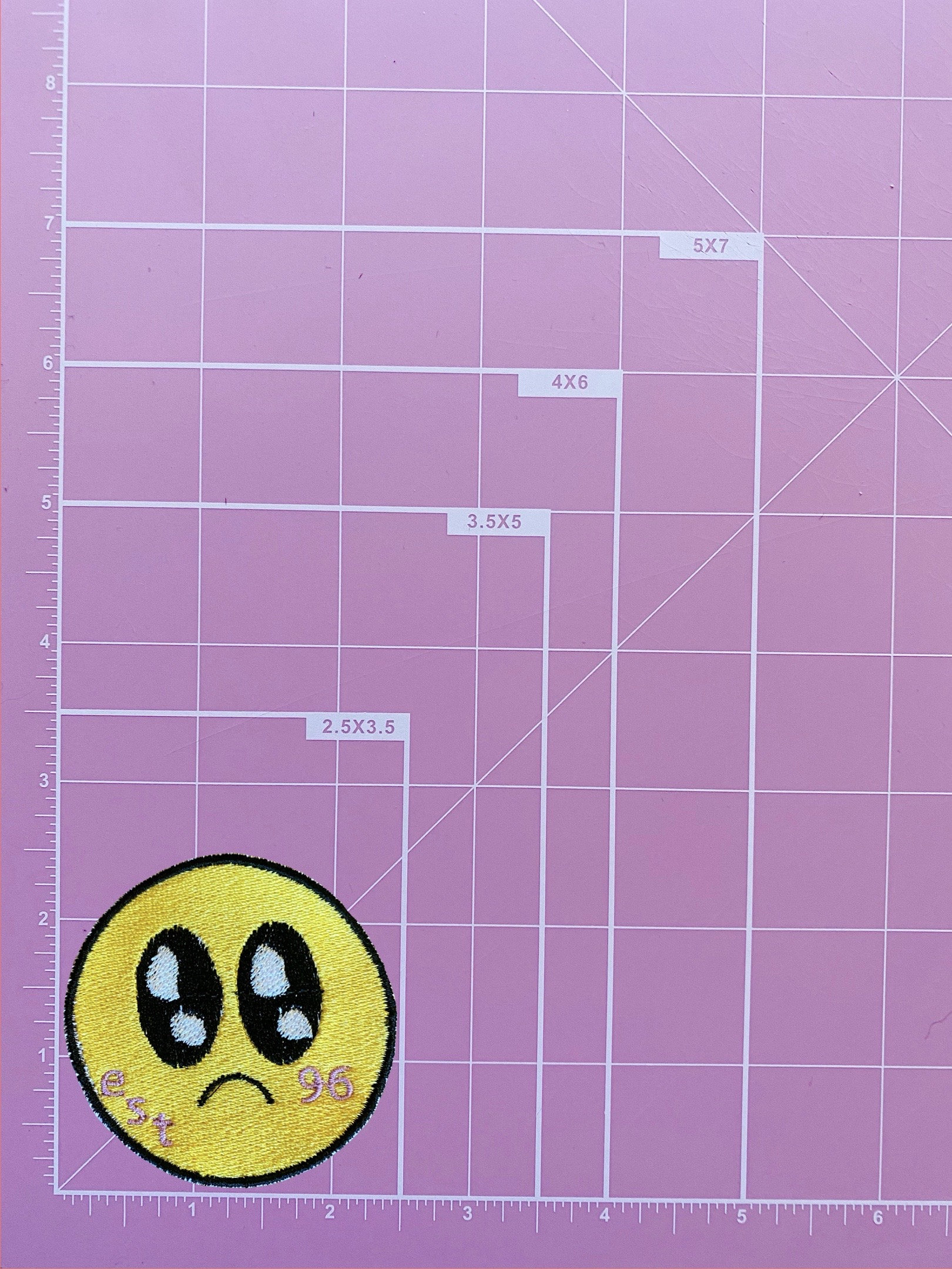 Sad Face Patch, Sad Patch, 1996 Patch, Smiley Patch, Unhappy, Sad ...
