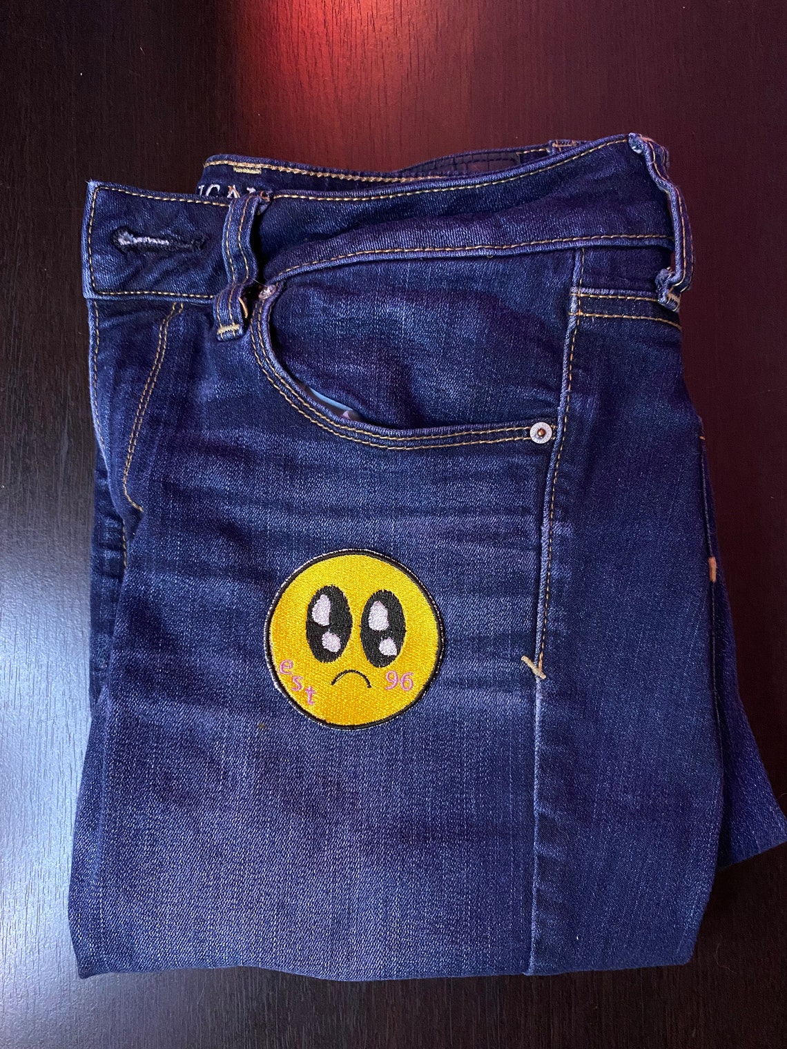 Sad Face Patch, Sad Patch, 1996 Patch, Smiley Patch, Unhappy, Sad ...