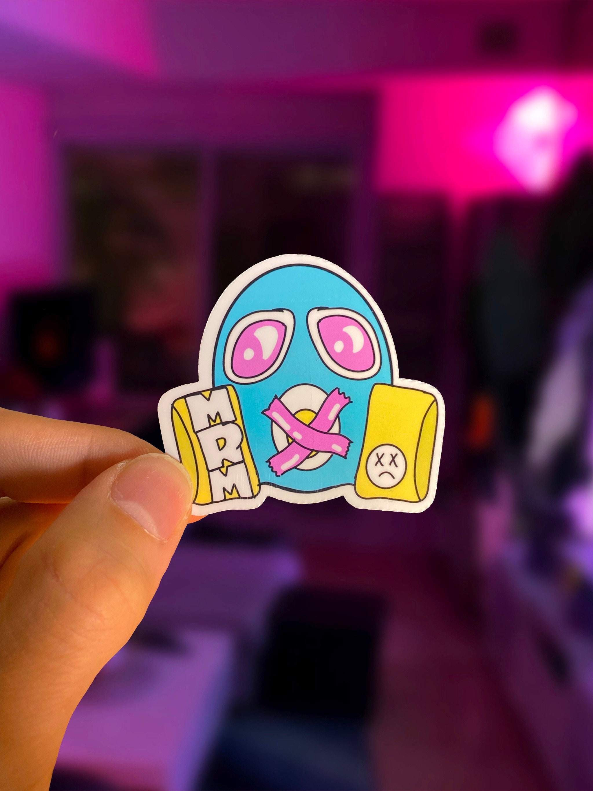 Gas Mask Sticker, Biohazard Sticker, Hazardous Sticker, Aggressive ...