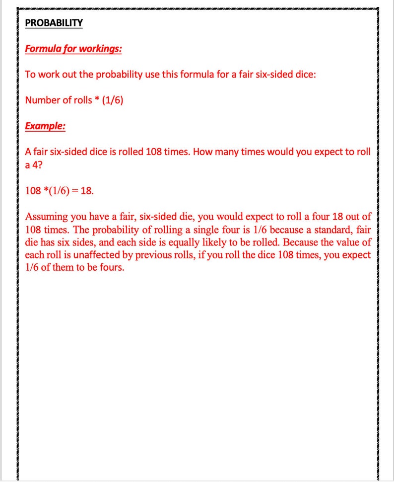 Printable Math Worksheets, Percentages, Probability, Median, Homeschool ...