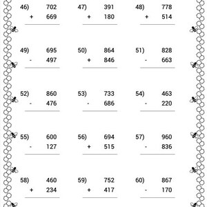 Printable Math Worksheets, Addition and Subtraction, Homeschool ...