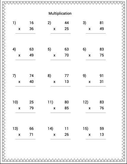 Printable Math Worksheets, Multiplying, Homeschool, Instant Download ...