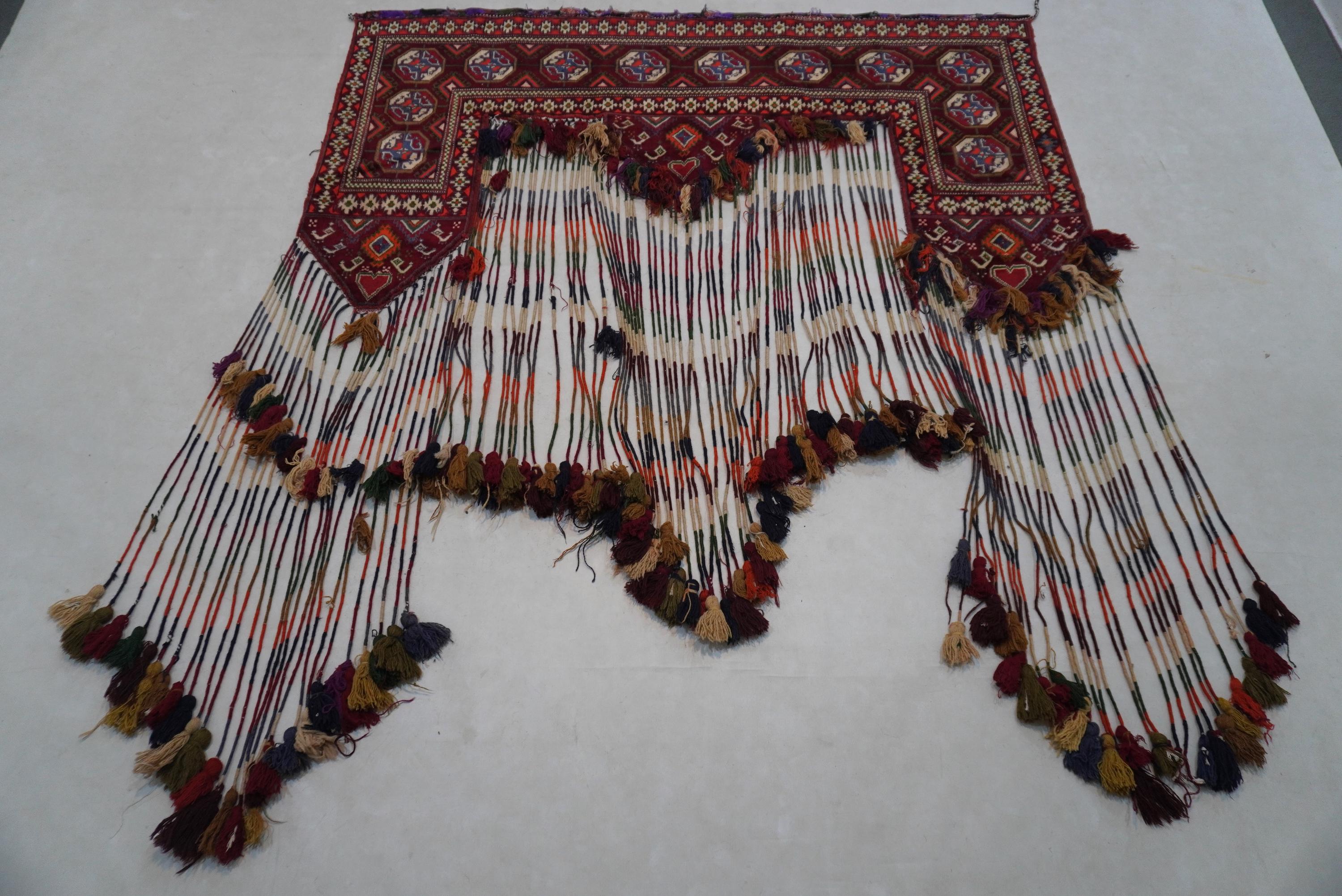 Antique Wall-hanging Jalar Rug/ 100% Handmade Old Turkmen Famous Jalar ...