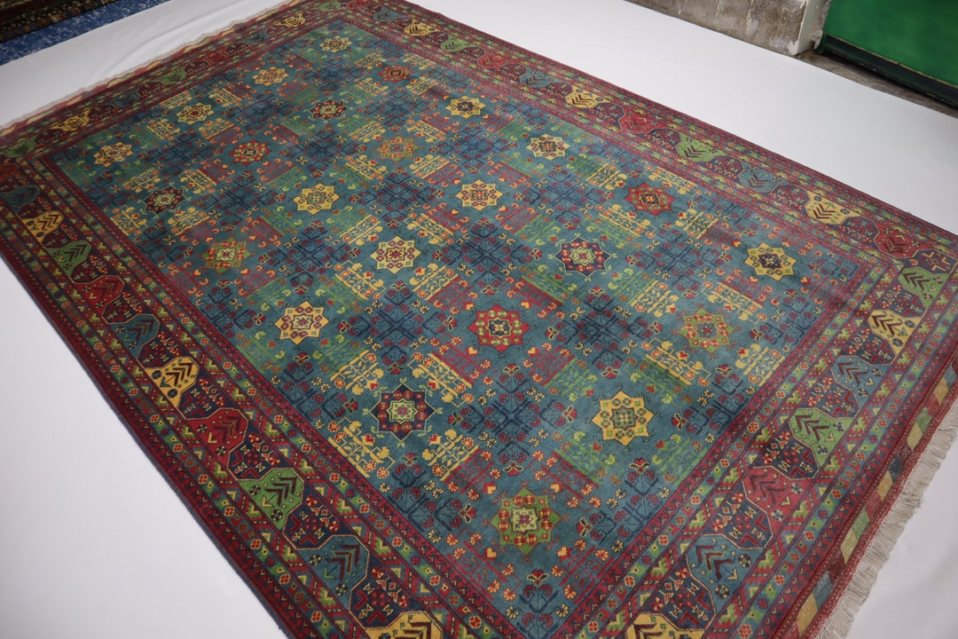 7x10 Multi Color Bukhara Rug 6'9x10'2 Ft Afghan Super Fine Quality ...