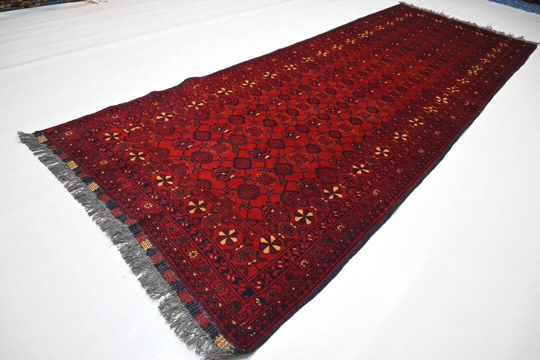 3x9 Afghan Vintage Runner Rug/ Bashiri Design Handmade Wool Rug ...