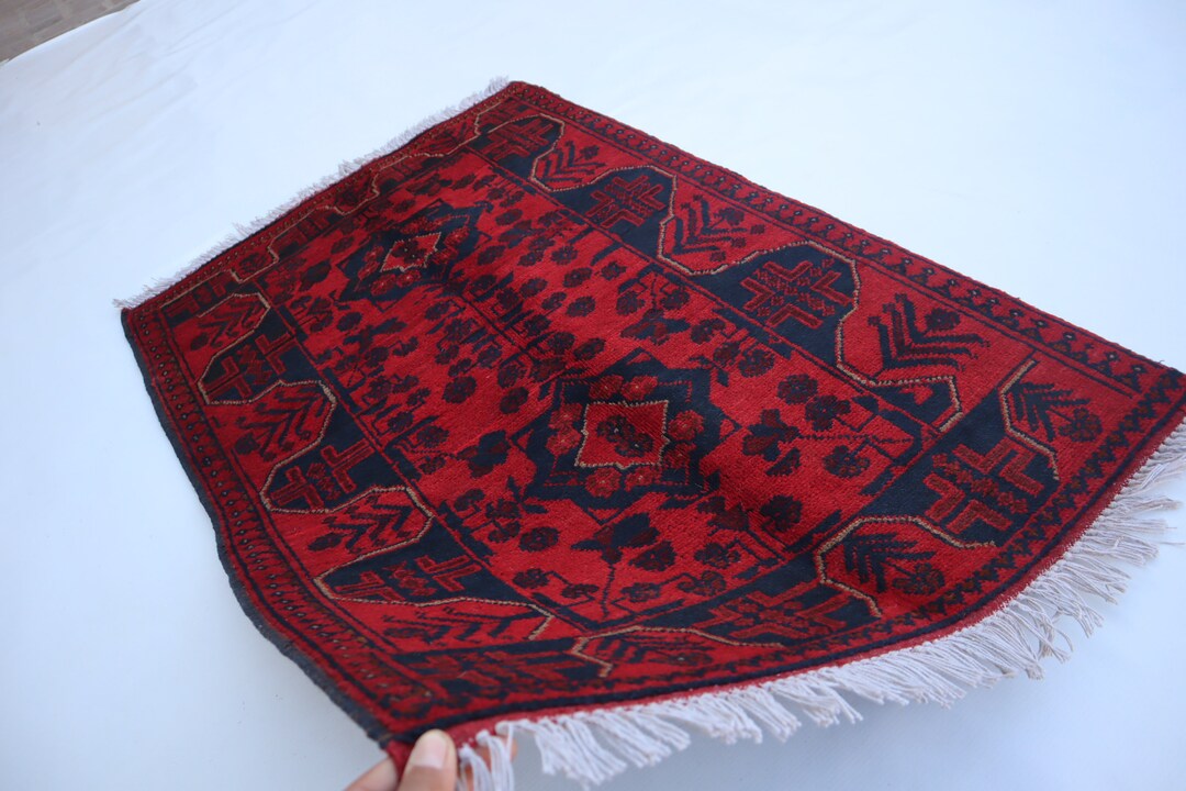 3x4 Vintage Bukhara Rug 2'8x4 Ft Authentic Turkmen Khal Muhammdi Rug ...