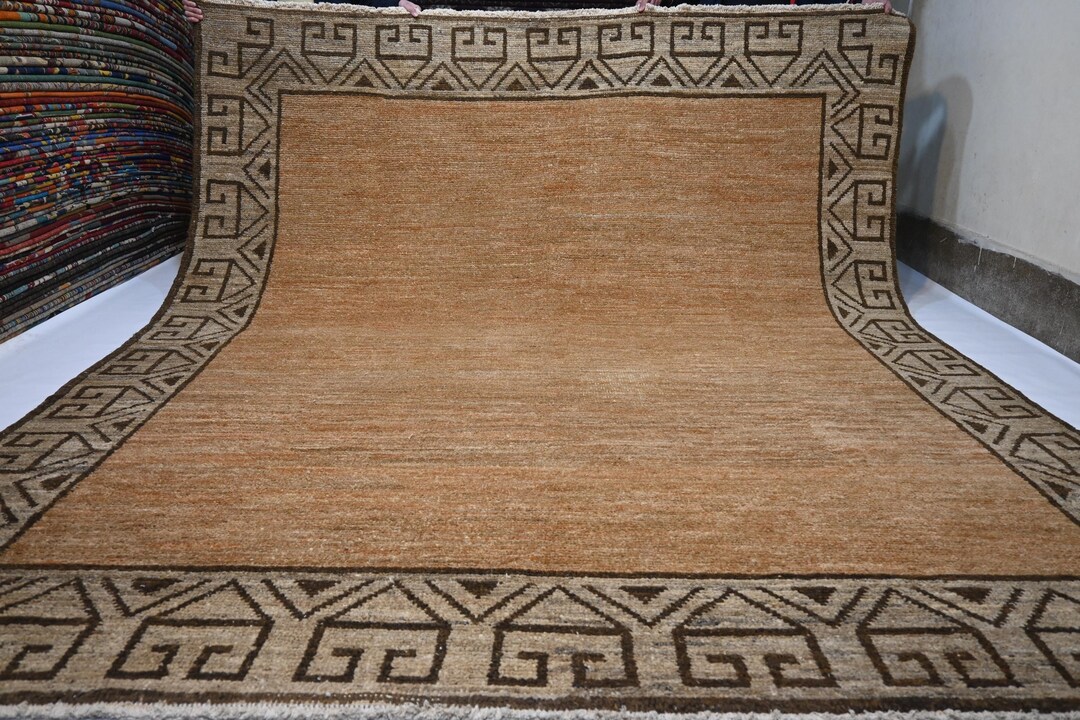 8'5x9'5 Ft Large Afghan Rug/ 9x9 Square Area Rug/ Turkmen Handmade Wool ...
