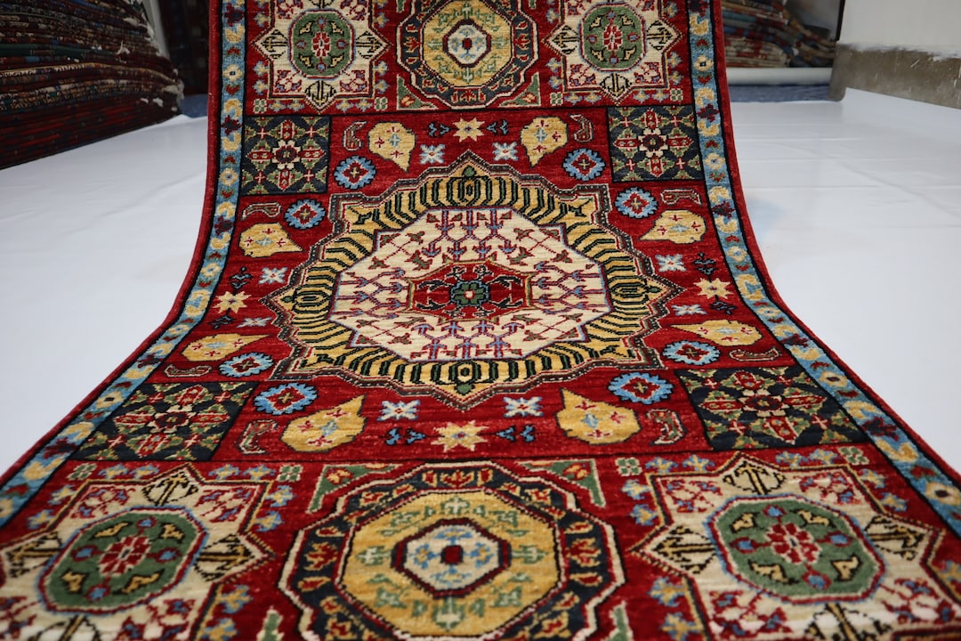 Turkish Mamluk Rug 2'8x4 Ft Geometric Design Mamluk Rug/ 80x120 Cm ...