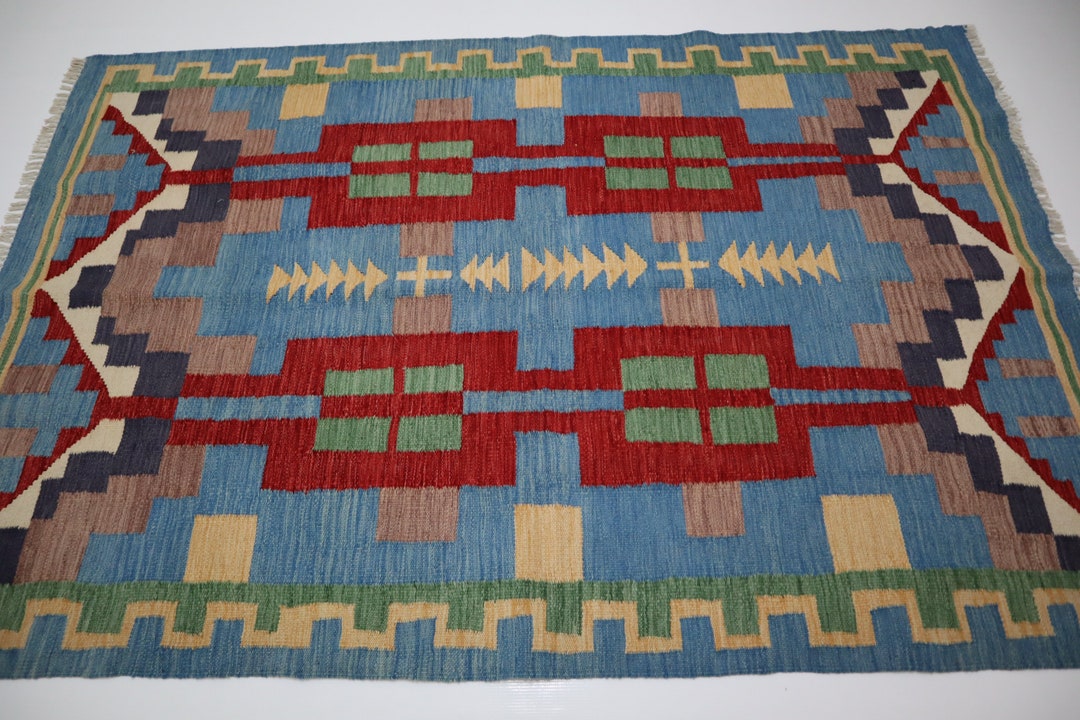 Afghan Kilim Area Rug 4x6 Stunning Flatweave Kilim Rug 120x180 Cm ...
