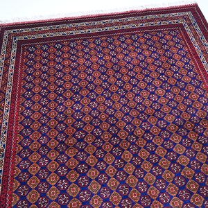 5x7 Navy Blue Red Afghan Bilgic Rug/ Super Fine Hand Knotted Wool Rug ...