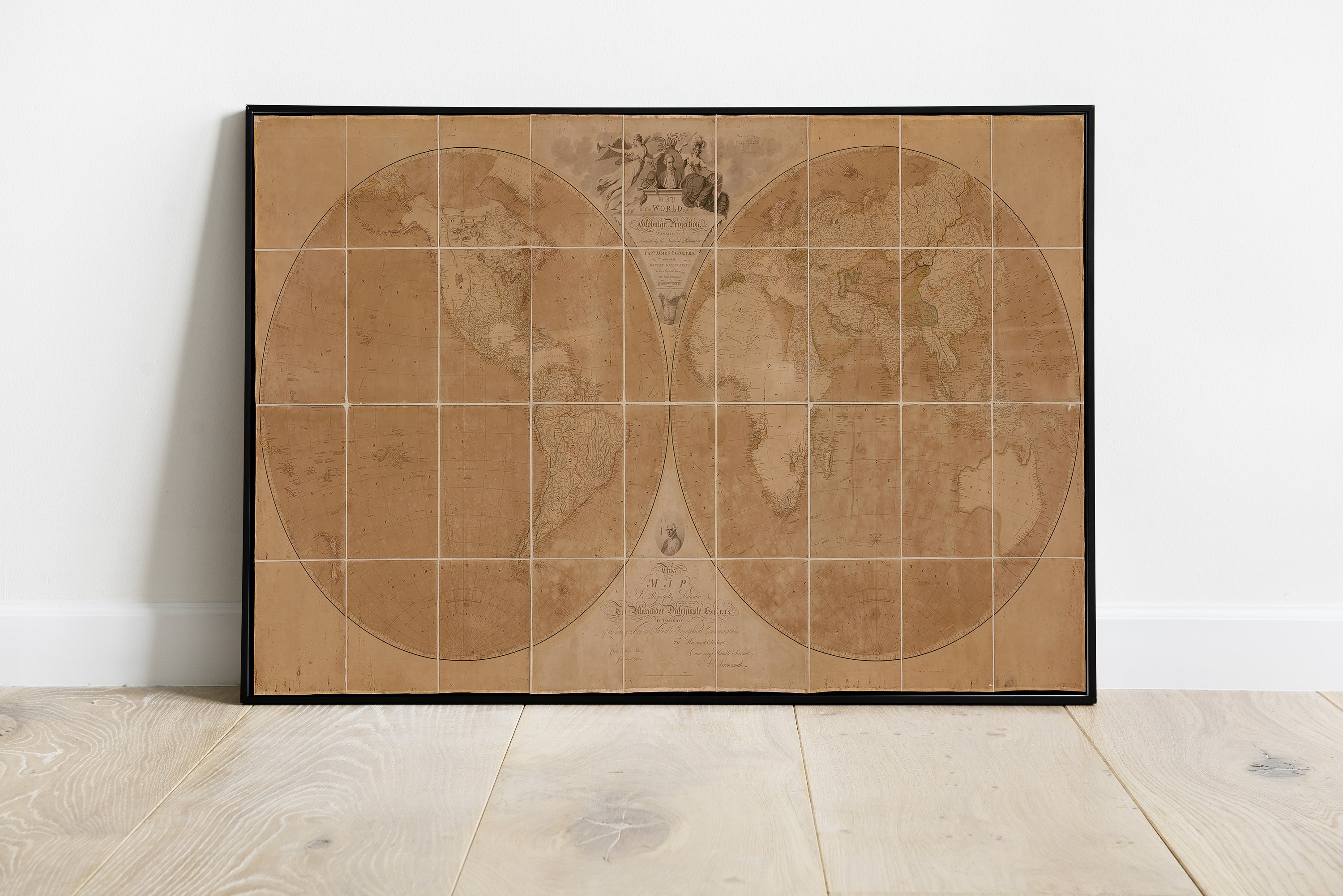 Antique World Map Print - 1794 World Map Wall Art - World Map Design ...