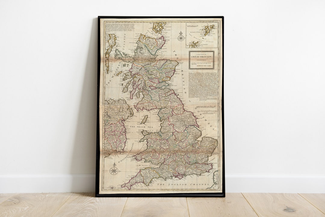Map of Great Britain 1792, Antique Map of Great Britain, Digital - Etsy
