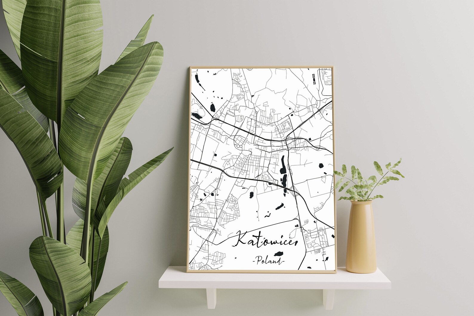 Katowice Map, City Map,city Maps,map Print,city Mapprint, Map Poland ...