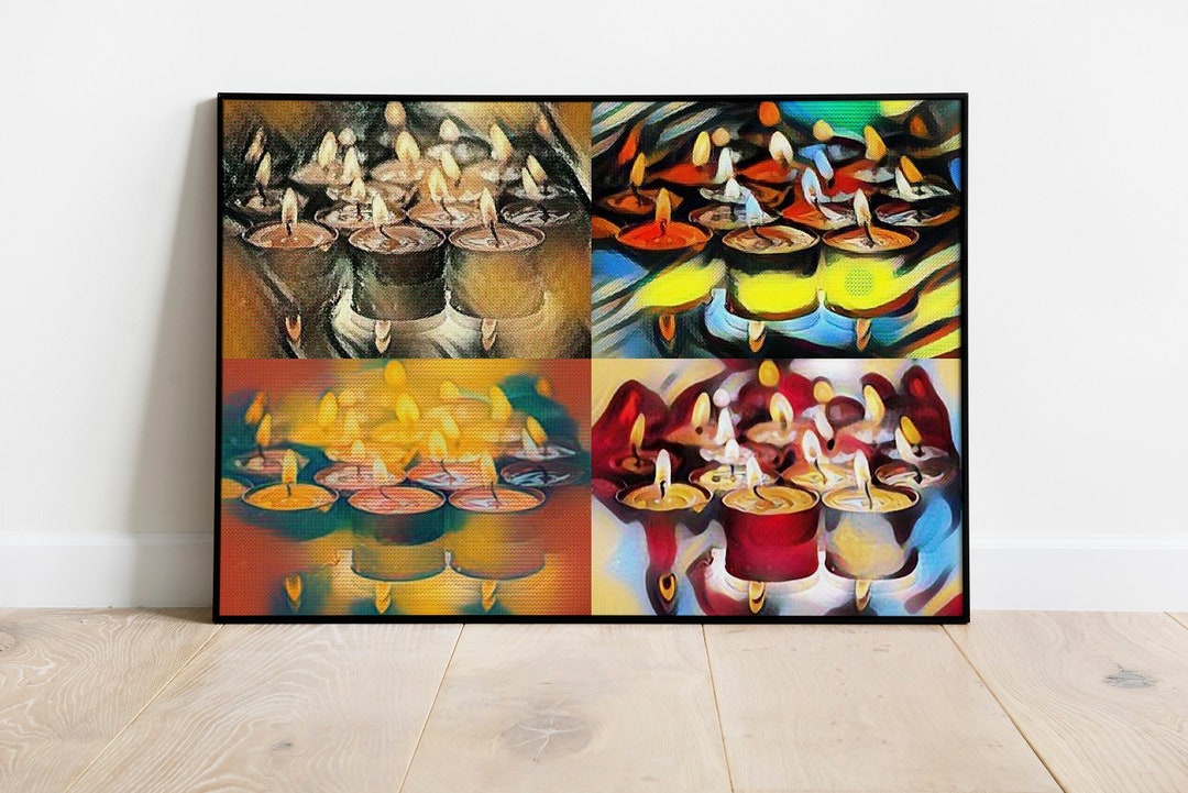 Candle Collage, Printable Art, Download - Etsy