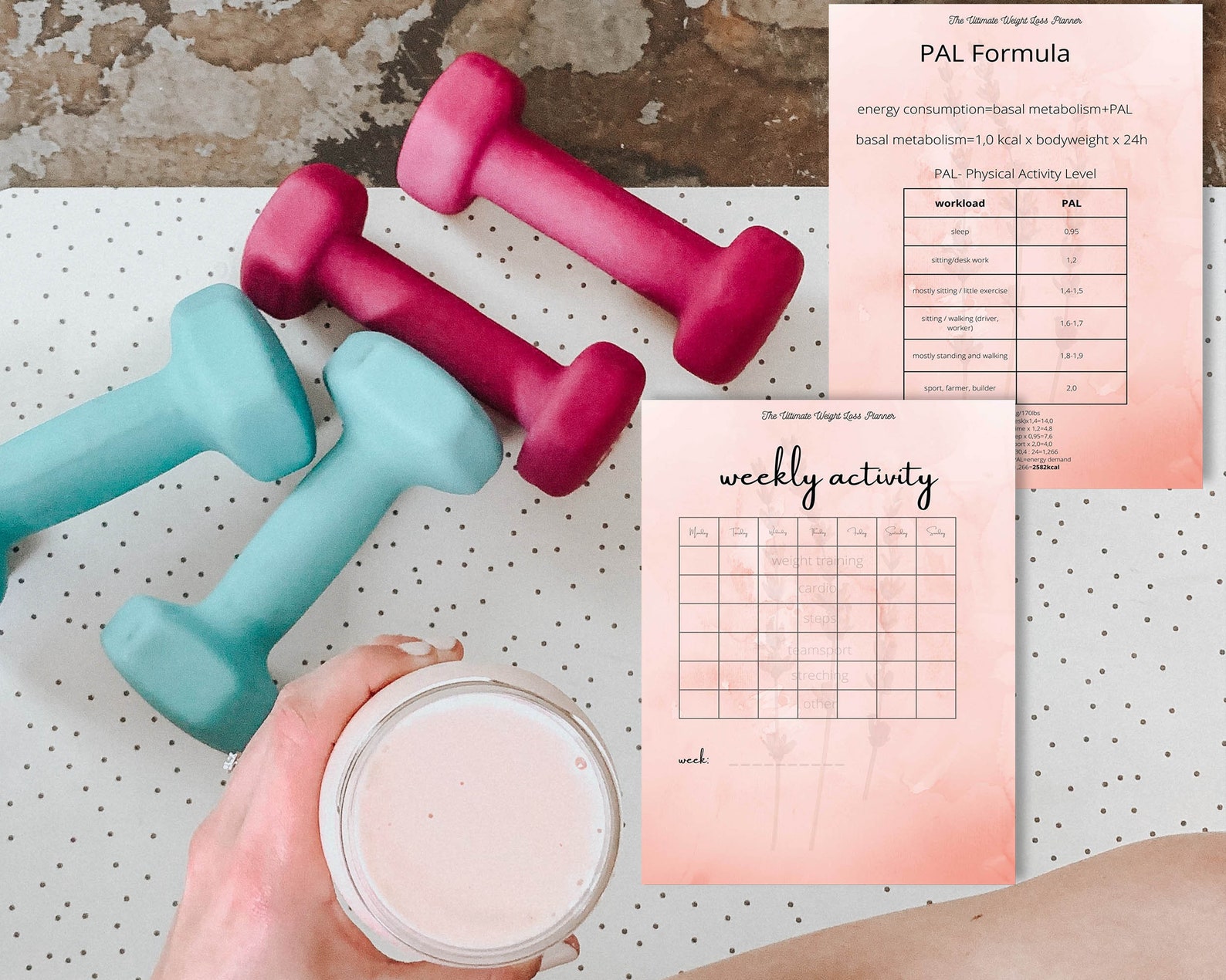 Weight Loss Planner PDF, Weight Loss Tracker, Wellness Motivational ...