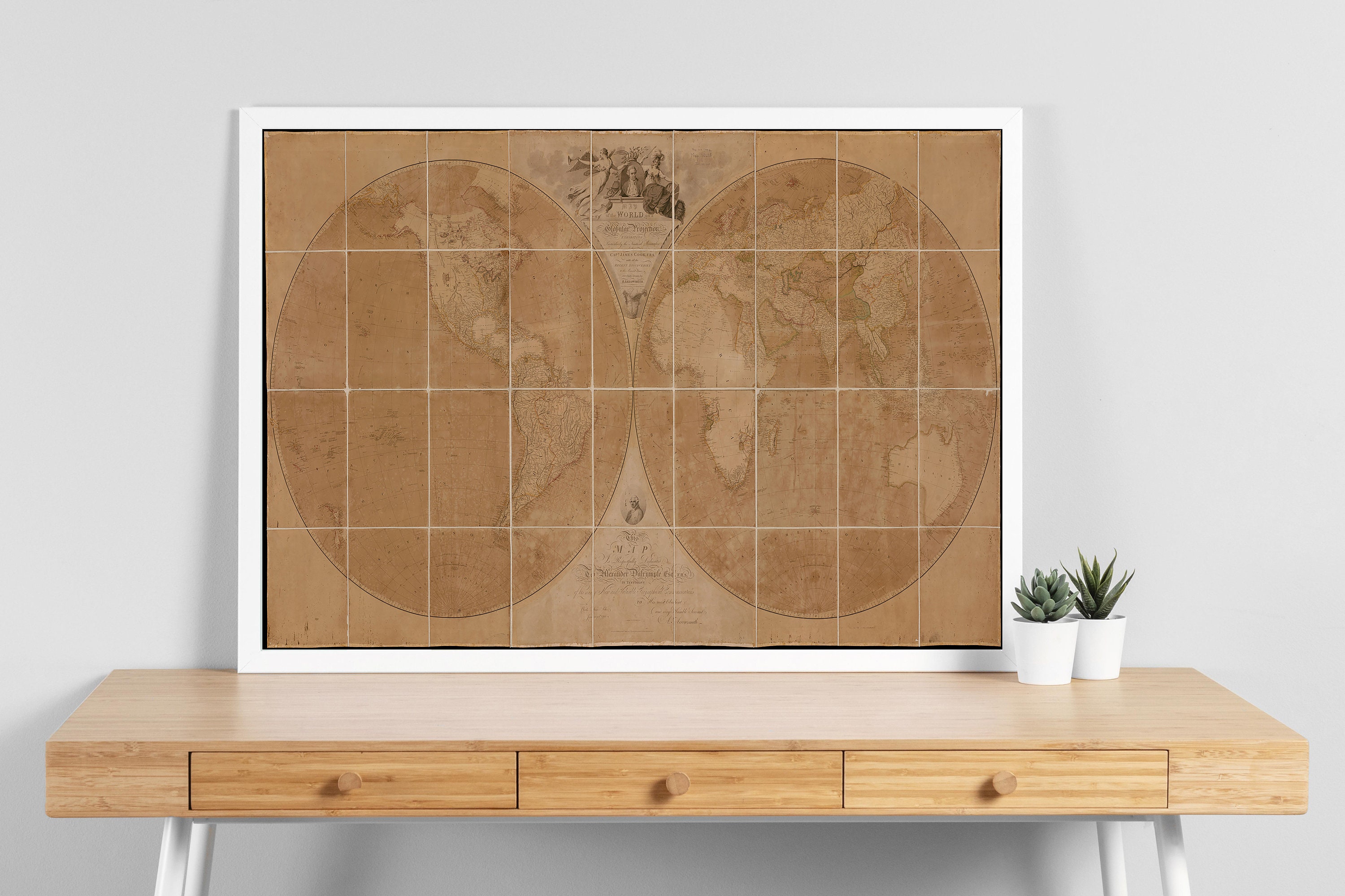 Antique World Map Print - 1794 World Map Wall Art - World Map Design ...