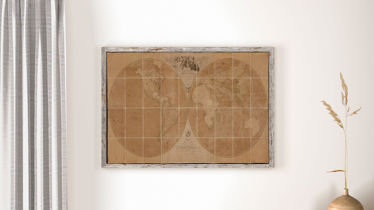 Antique World Map Print - 1794 World Map Wall Art - World Map Design ...