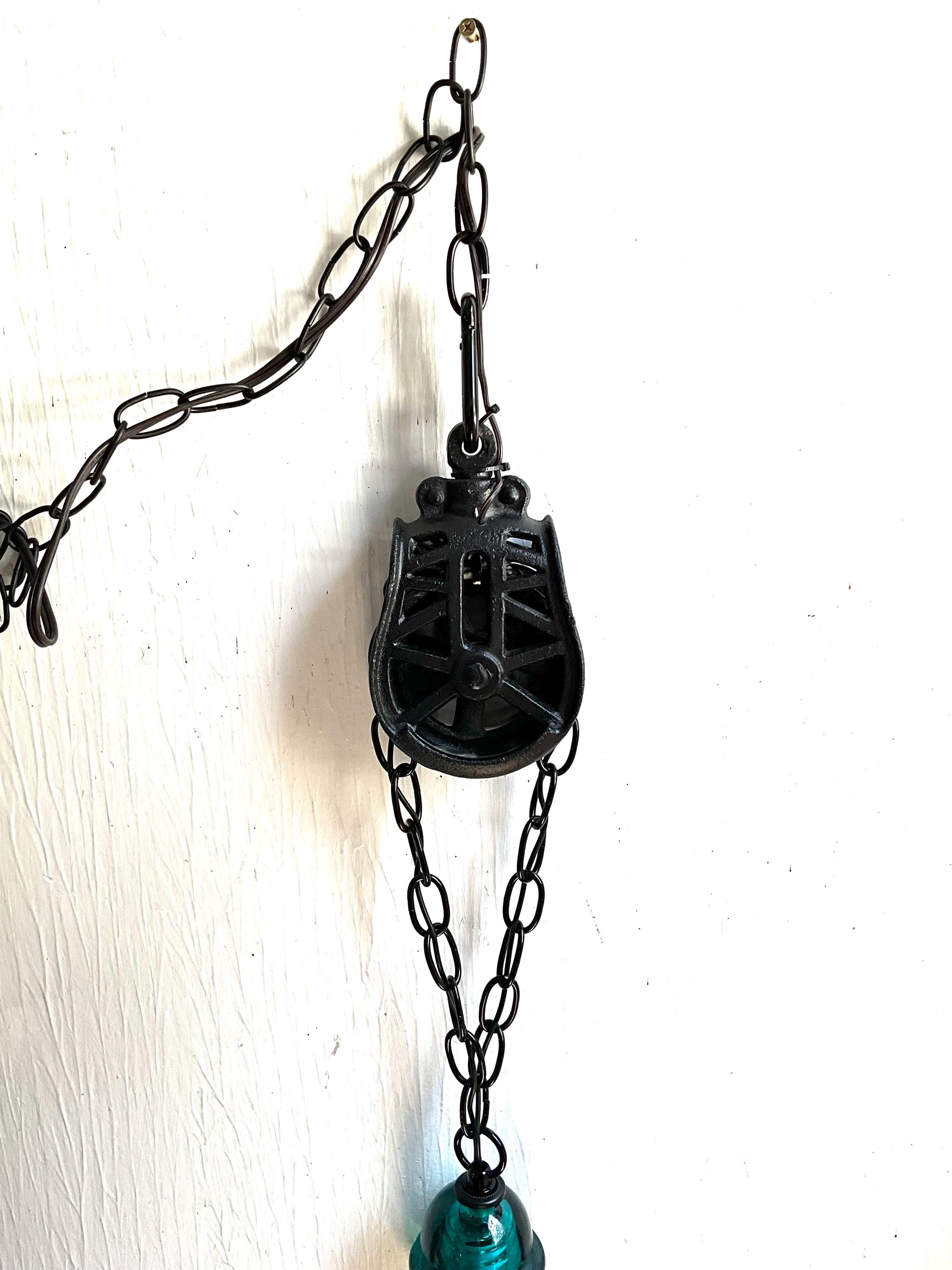 Glass Insulator/barn Pulley Lamp - Etsy