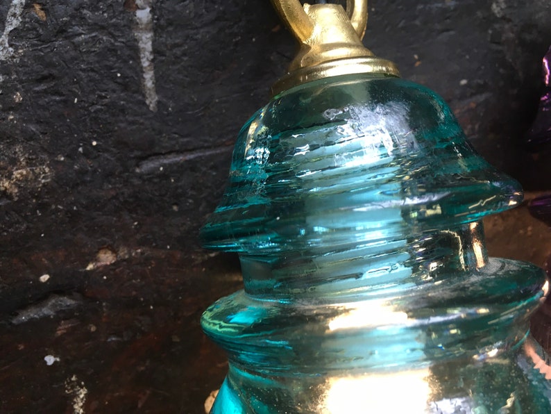 Glass Insulator/ Barn Pulley Accent Lamp - Etsy