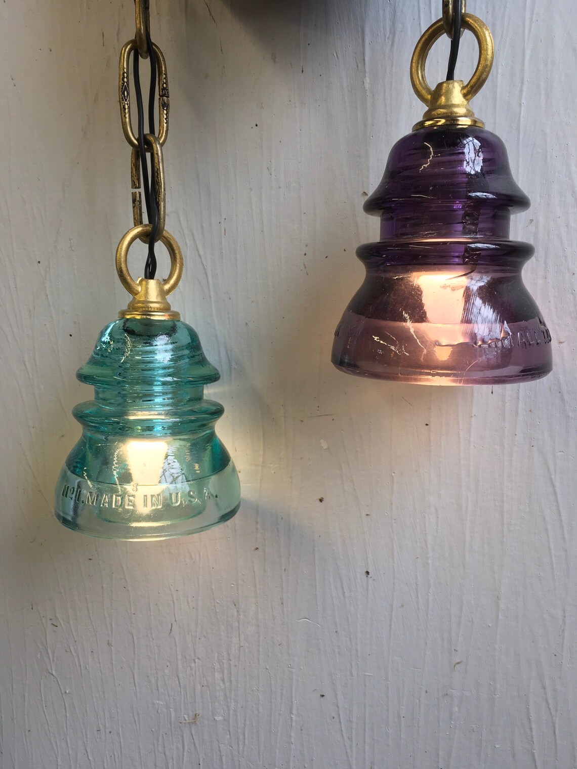 Glass Insulator/ Barn Pulley Accent Lamp - Etsy
