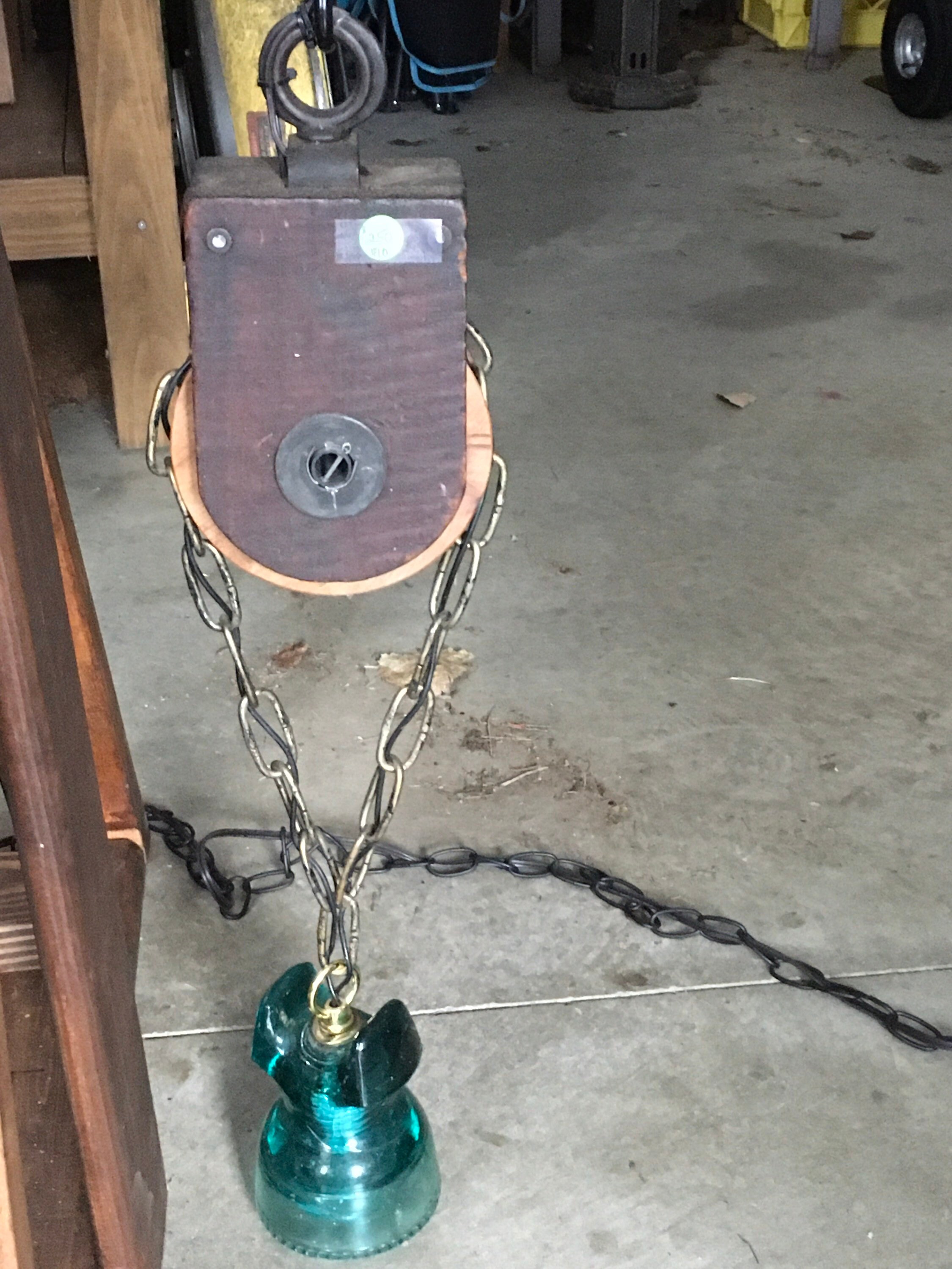 Glass Insulator/barn Pulley Lamp - Etsy