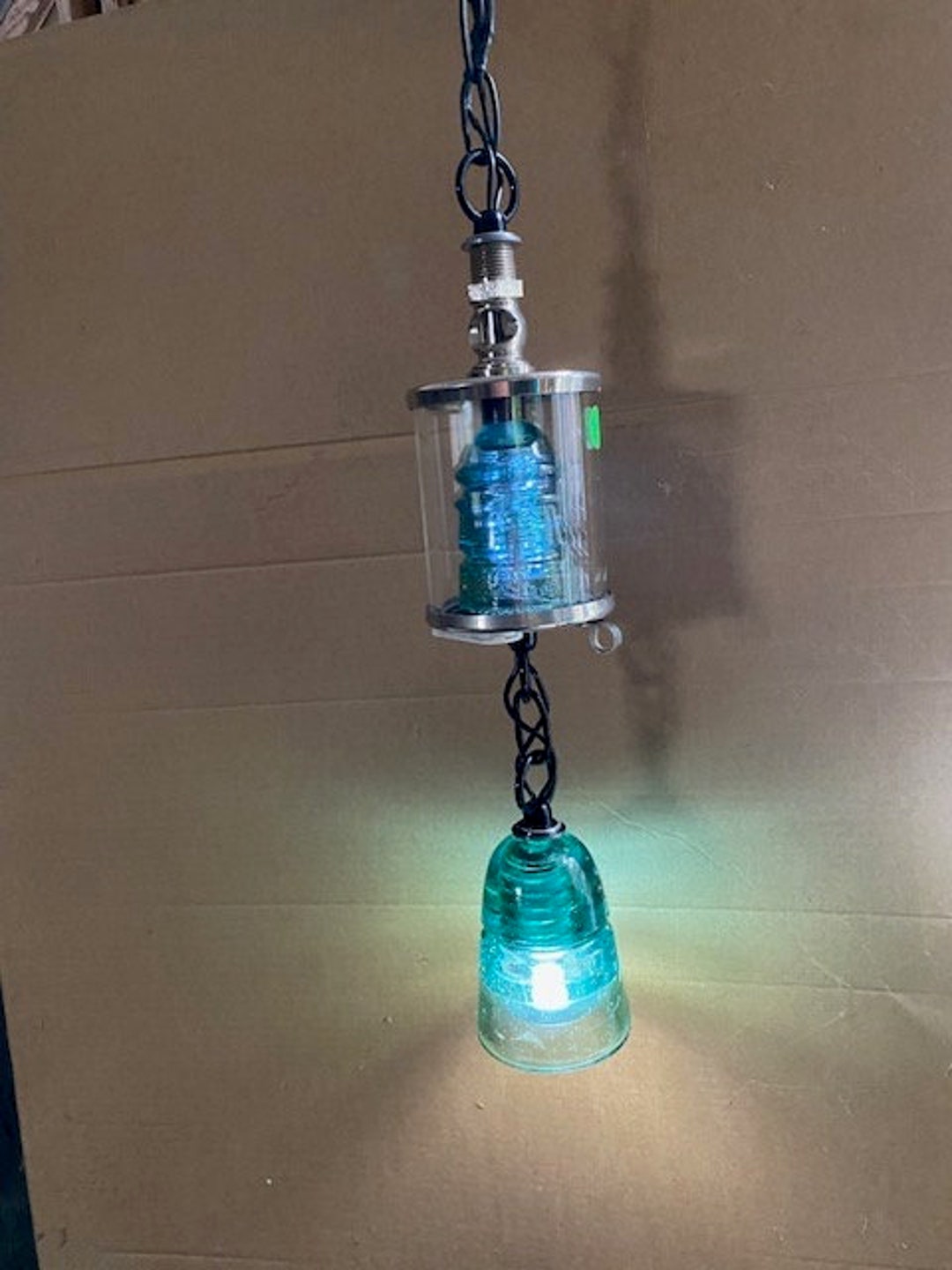 Antique Drip-oiler Swag Lamp With Glass Insulator - Etsy