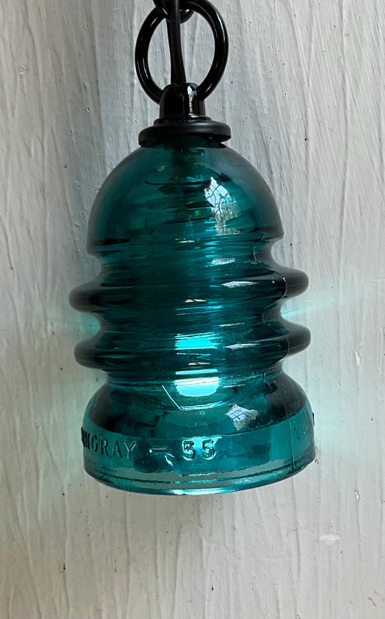 Glass Insulator/barn Pulley Lamp - Etsy