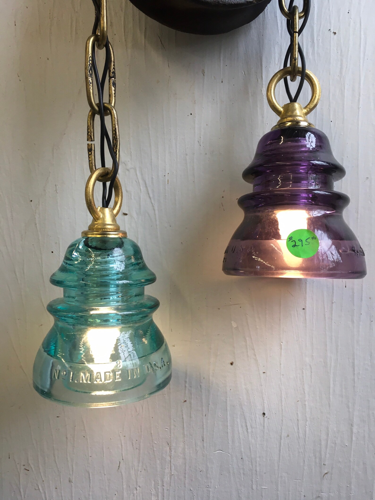 Glass Insulator/ Barn Pulley Accent Lamp - Etsy