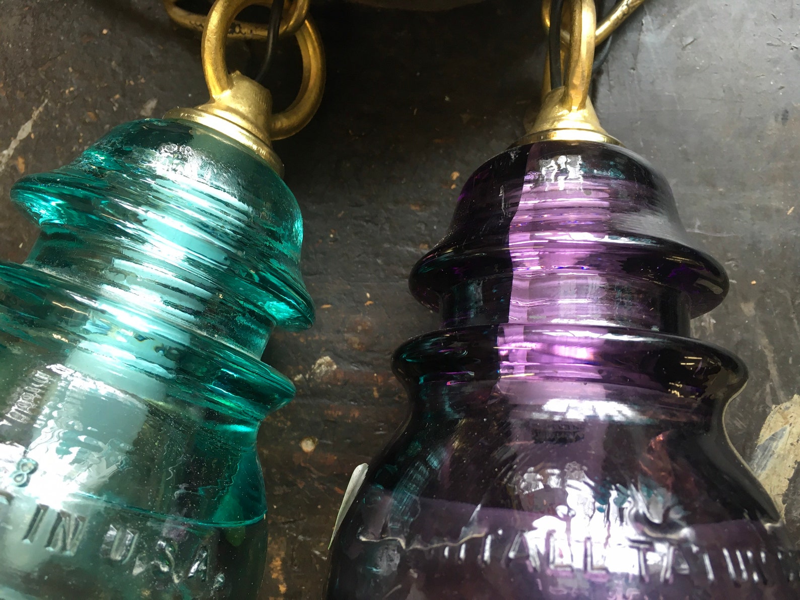 Glass Insulator/ Barn Pulley Accent Lamp - Etsy