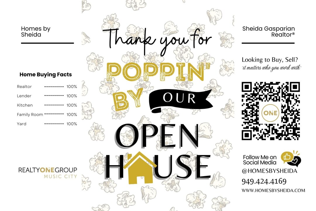 Open House, Popcorn Bag, Real Estate, Giveaways, Printable ...