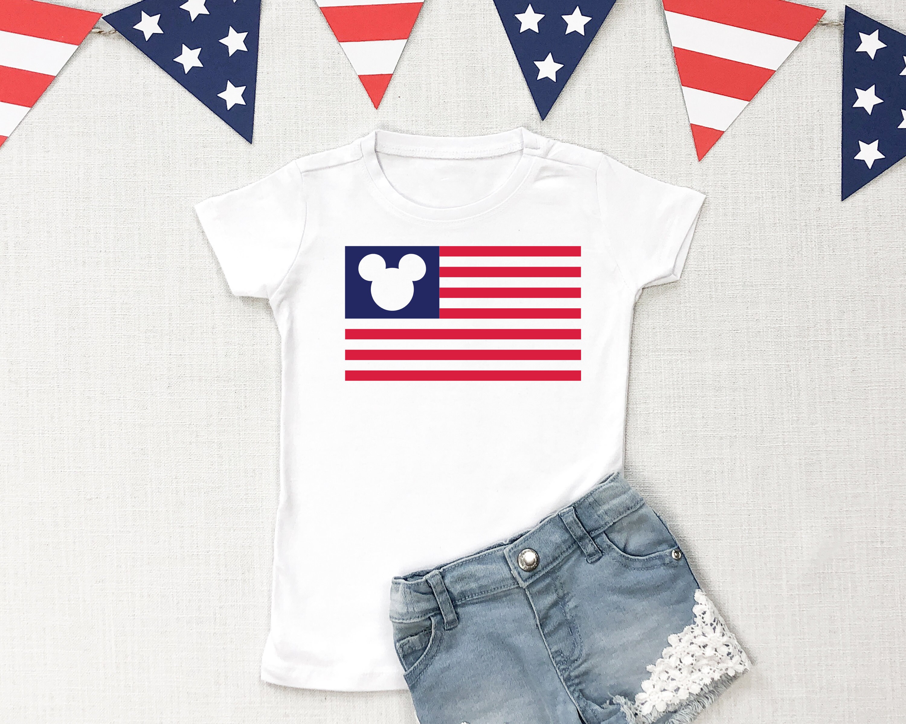 USA FLAG, Mouse Head, US, Red, White, Blue, Pride, Castle, Mouse, Magic ...