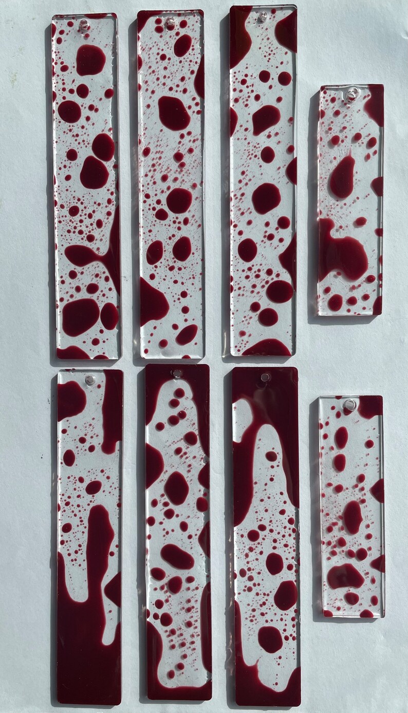 Blood Splatter Horror True Crime Halloween Resin Bookmark - Etsy