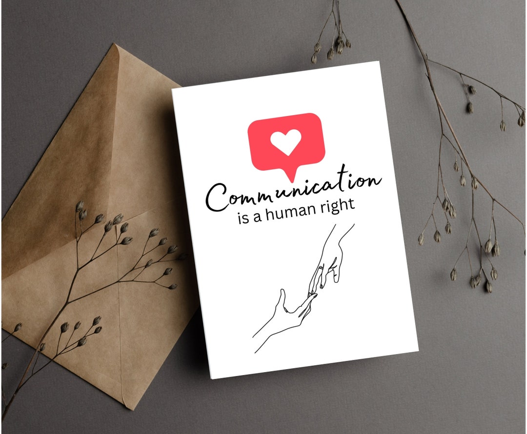 Communication is a Human Right Greeting Card | 5x7 | Digital Download ...