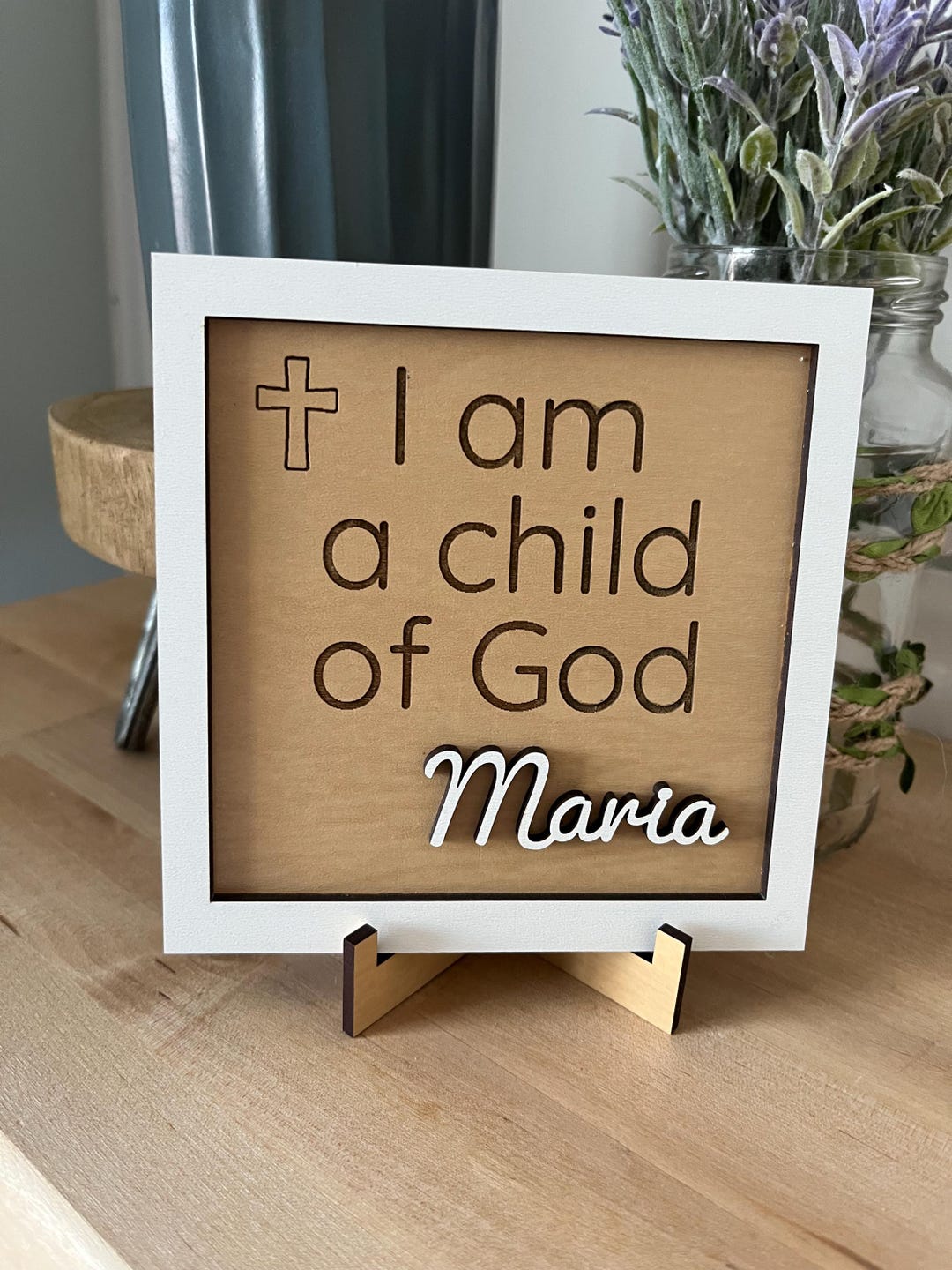 Custom Child of God Sign: Baptism, First Communion, Dedication Gift - Etsy