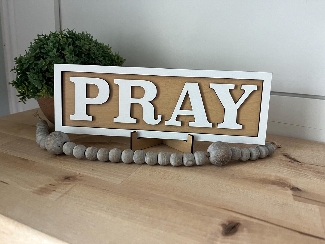 Pray Wood Sign - Etsy