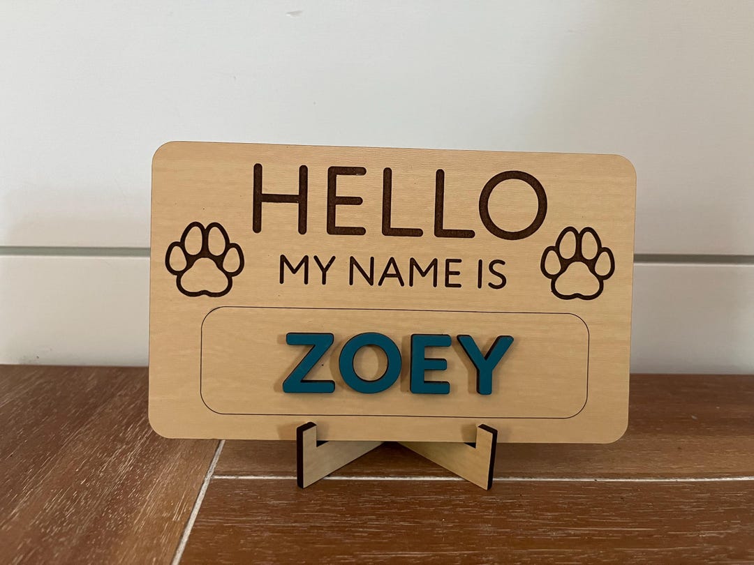 New Puppy Announcement Sign, Dog Announcement Sign, Custom New Dog Sign ...