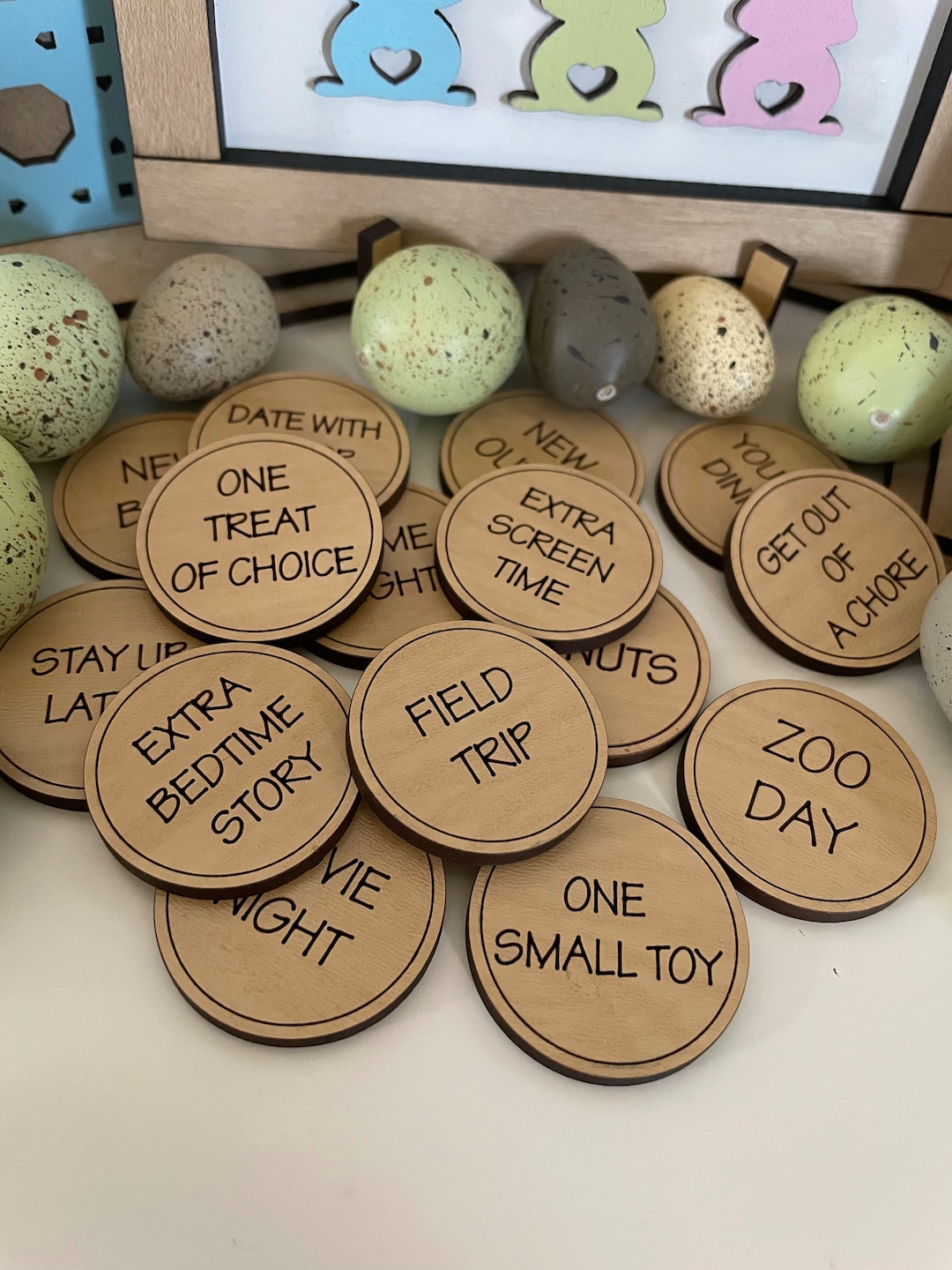 15 Reward Tokens, Kid Reward Tokens, Easter Egg Stuffers, Custom Tokens ...