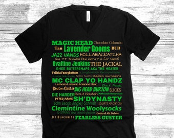 Psych Shirt Gus Nicknames - Etsy