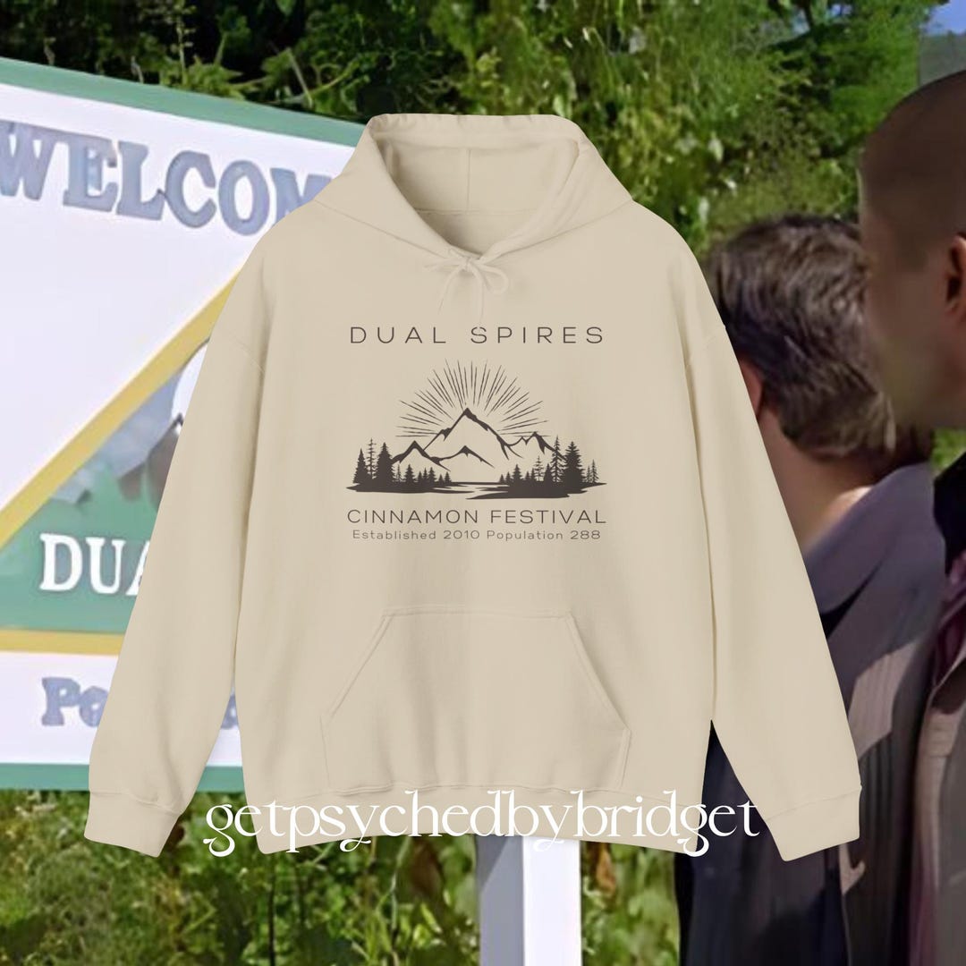 Dual Spires Twin Peaks/psych TV Hoodie/psych Movies/psych Cinnamon ...